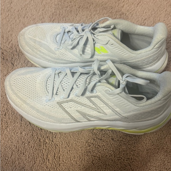 New Balance | Shoes | New Balance White Light Blue And Neon Green ...